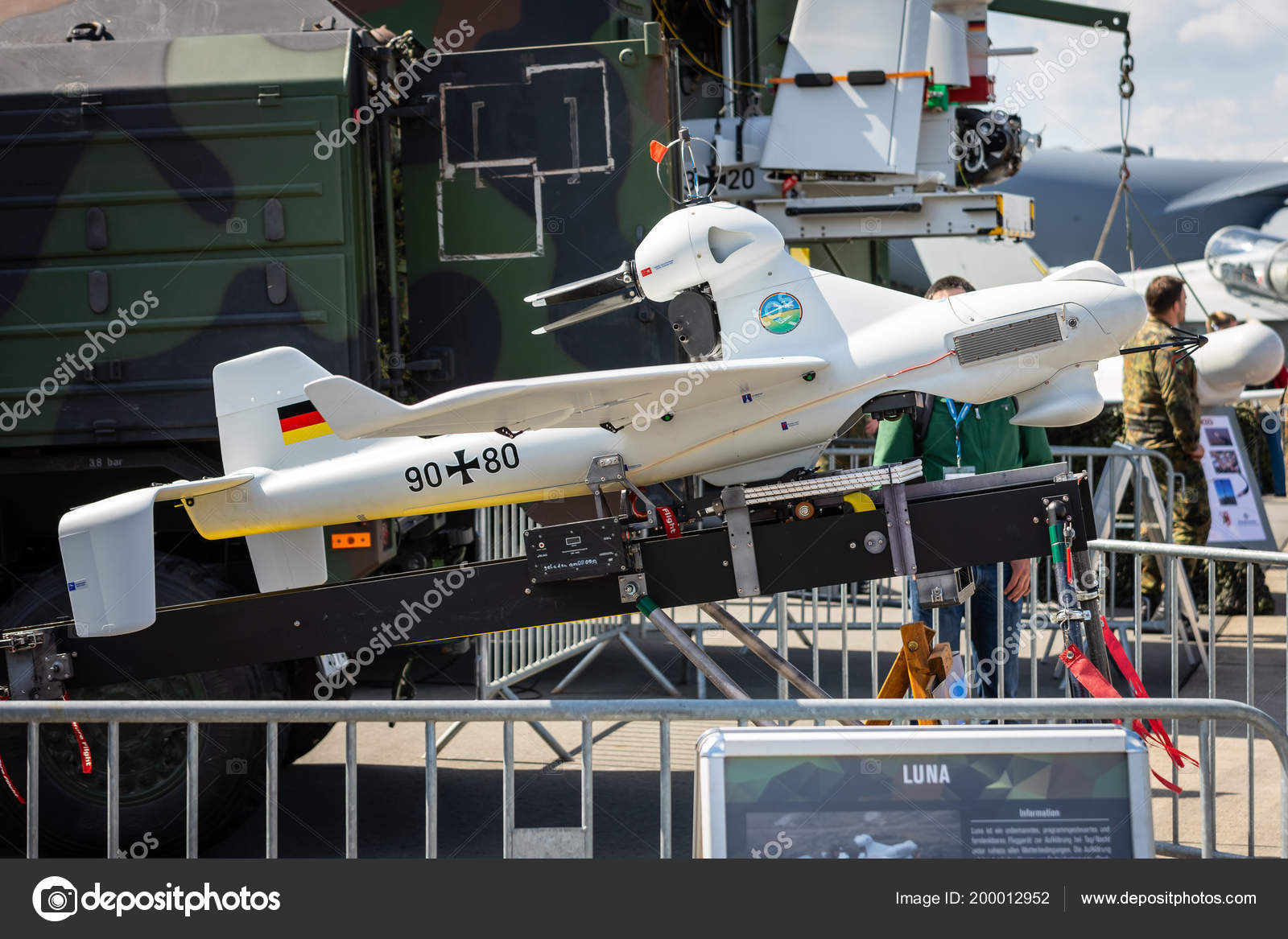 Berlin April 2018 Unmanned Aerial Vehicle Emt Luna 2000 German — Stock ...