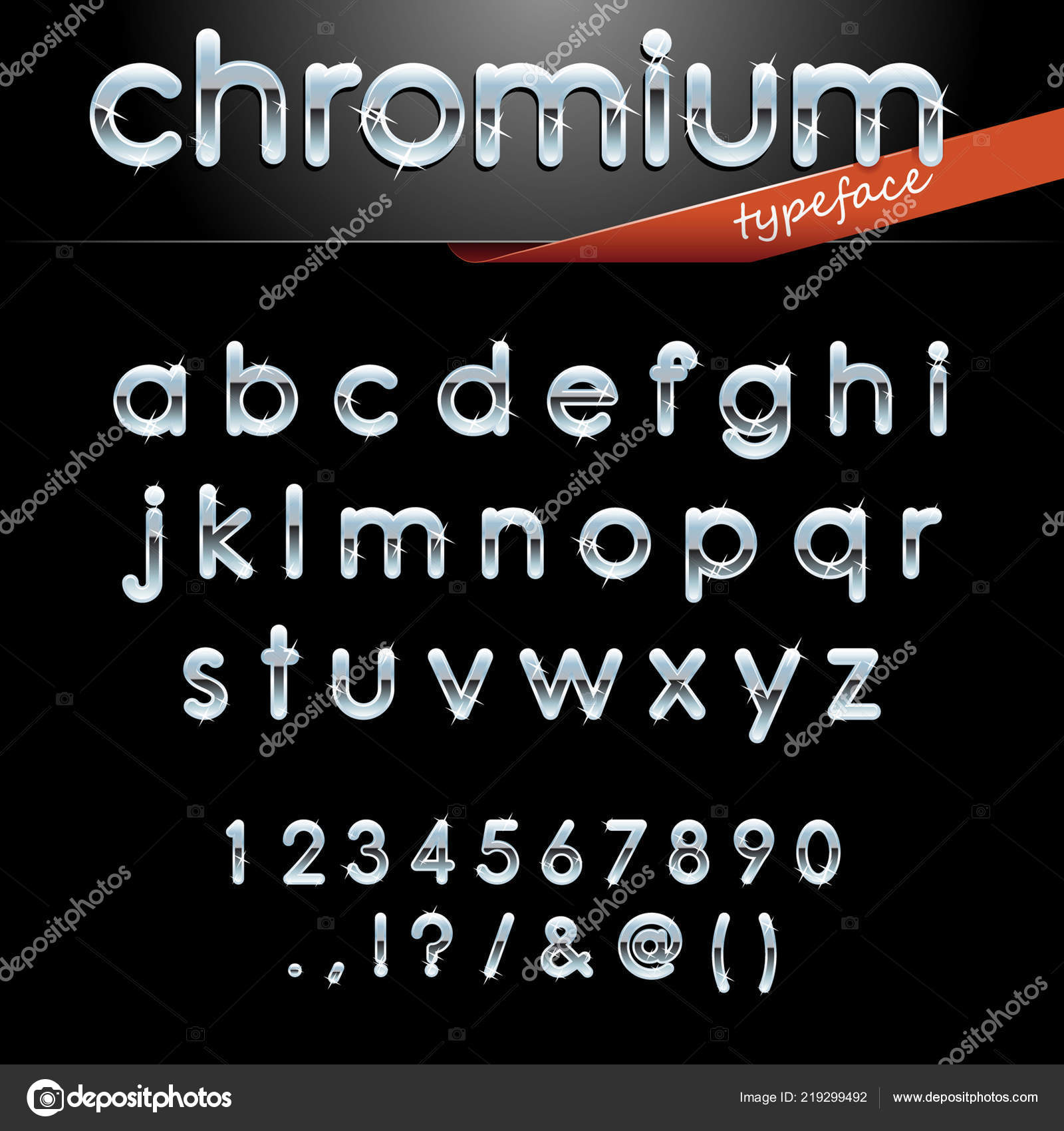 Chromium Alphabet Black Background Stock Vector Image by ©AnitaPonne ...