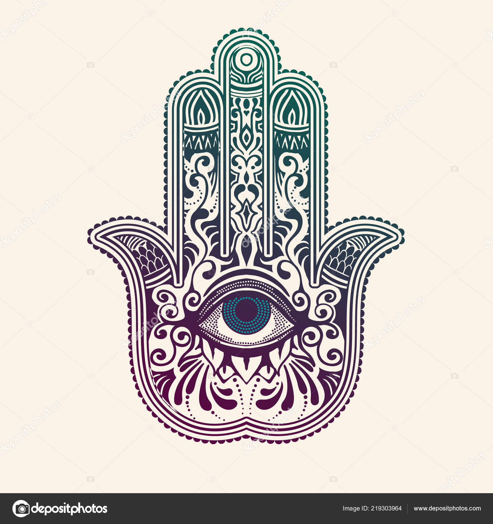 Hamsa Symbol Light Background Stock Vector Image by ©AnitaPonne #219303964