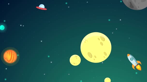 Animation Space Green Background Landscape — Stock Video © kongvideo77 ...