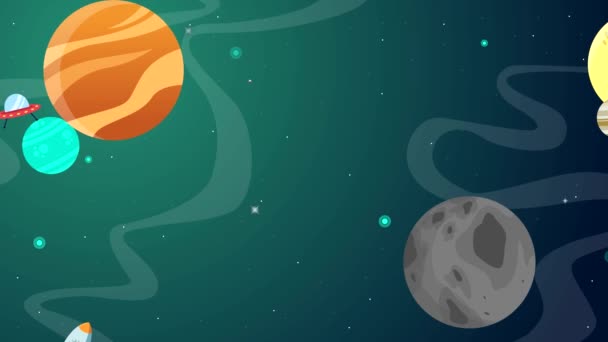 Animation Space Green Background Landscape — Stock Video © kongvideo77 ...