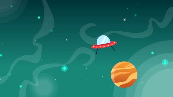 Animation Space Green Background Landscape — Stock Video © kongvideo77 ...