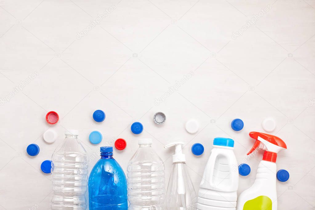 Colocaci n plana de residuos pl sticos listos para reciclar ...