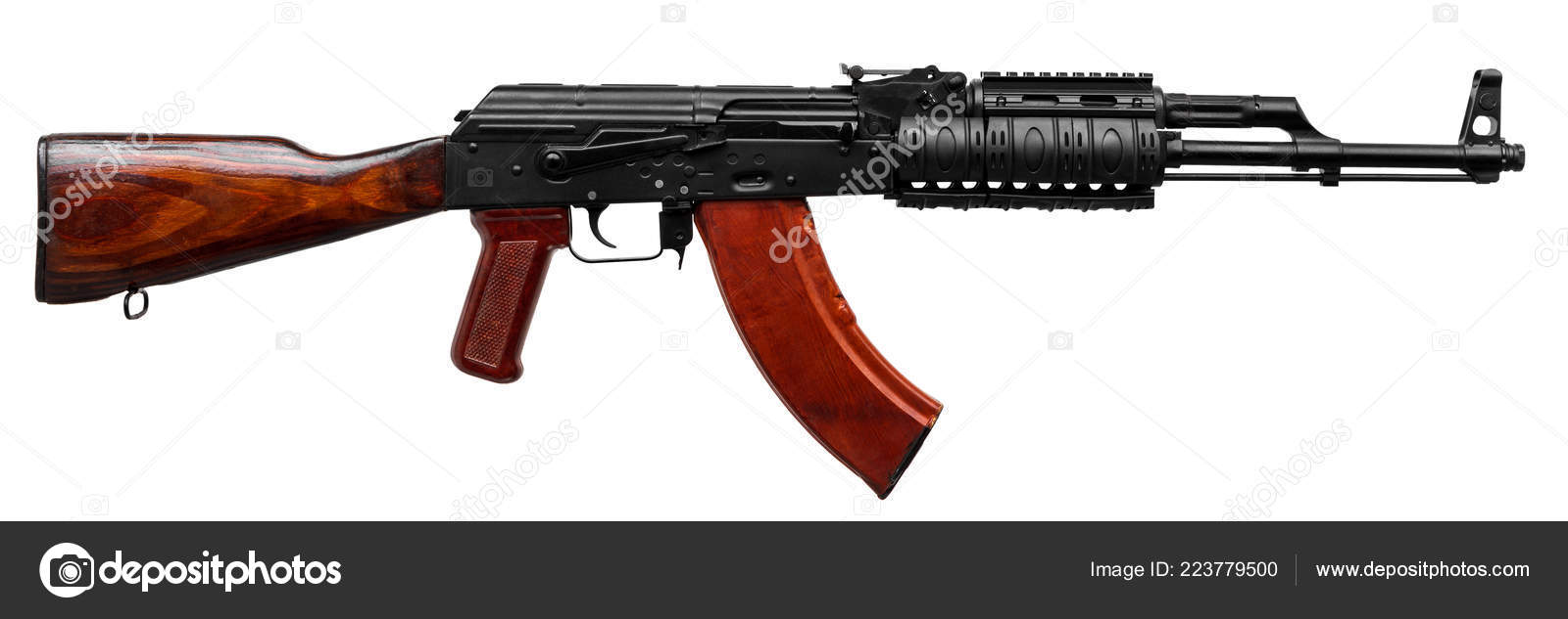 Automatic Machine Gun Isolated White Background Stock Photo by ...