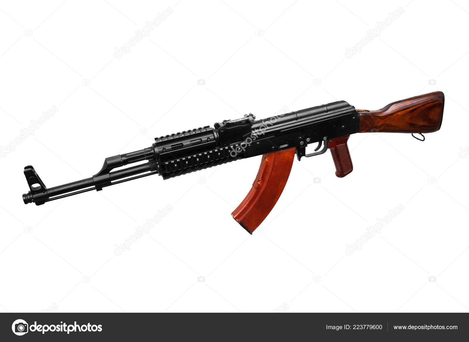 Automatic Machine Gun Isolated White Background Stock Photo by ...