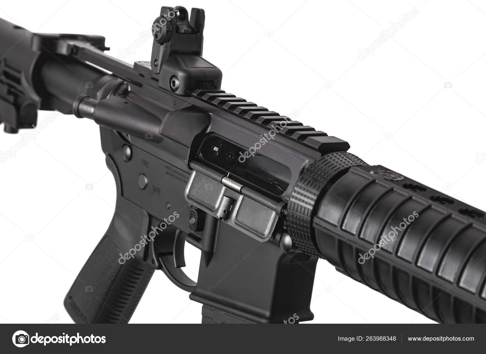 Modern automatic rifle isolated on white — Stock Photo © 4solidwork ...