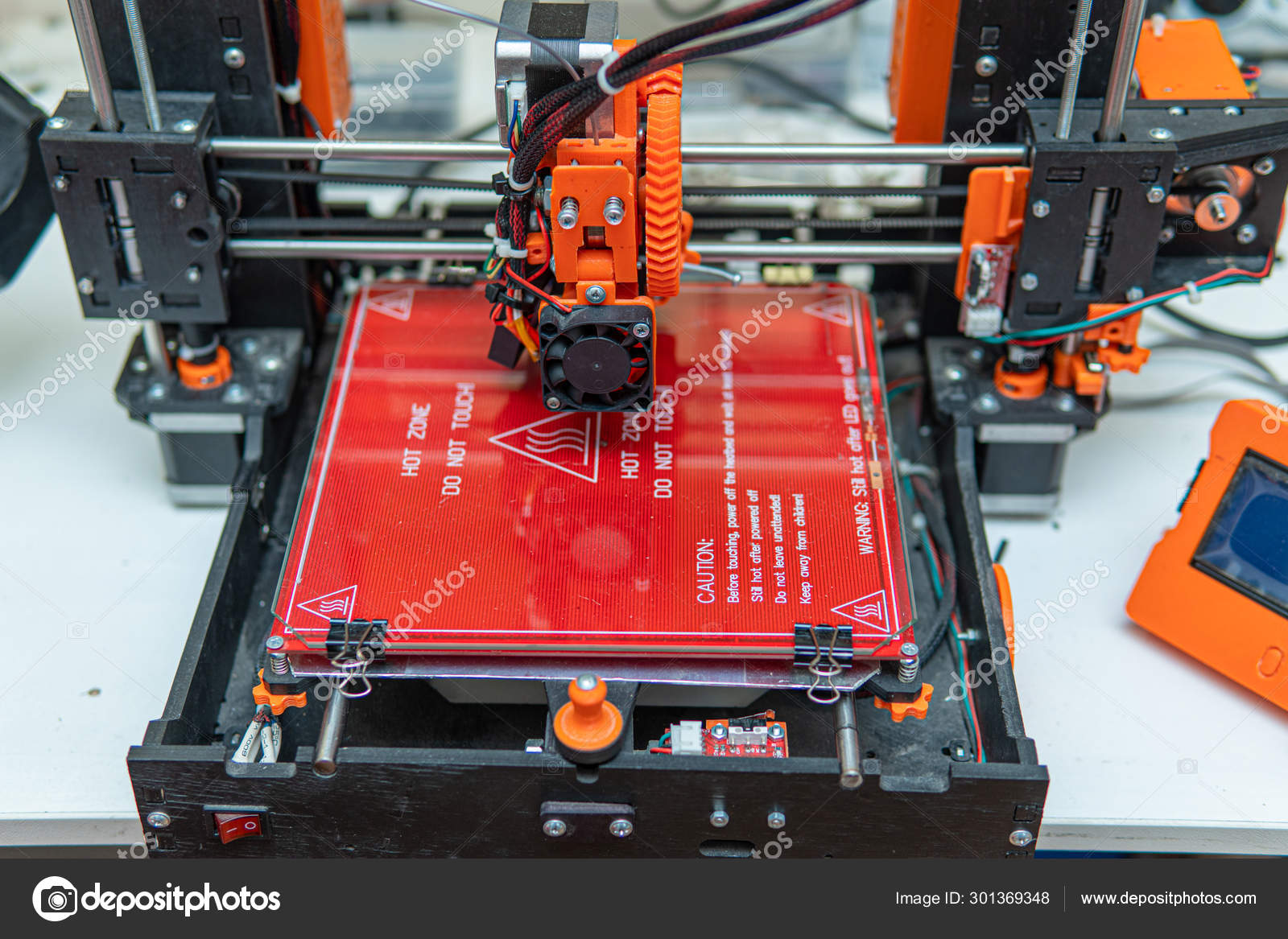 3D printer elements. 3D printing device mechanism — Stock Photo ...