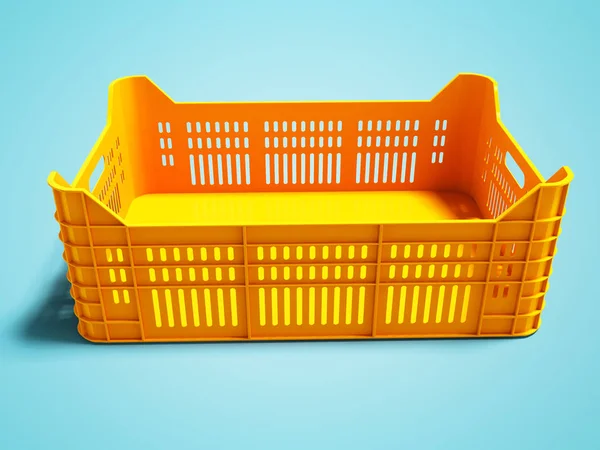 Modern Orange Boxes Empty Storing Fruit Sale Render White Background ...