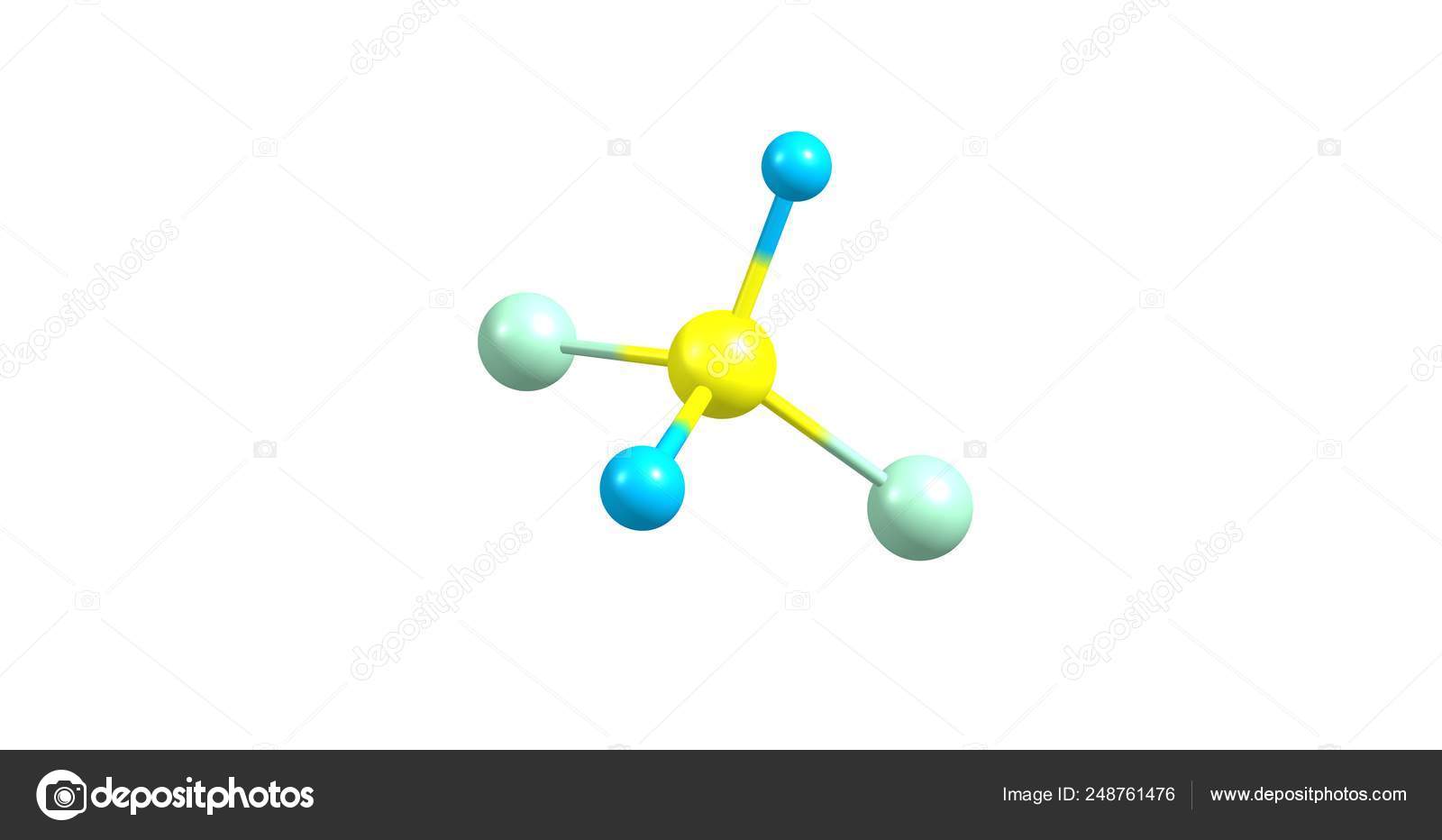 Dichloromethane molecular structure isolated on white Stock Photo by ...