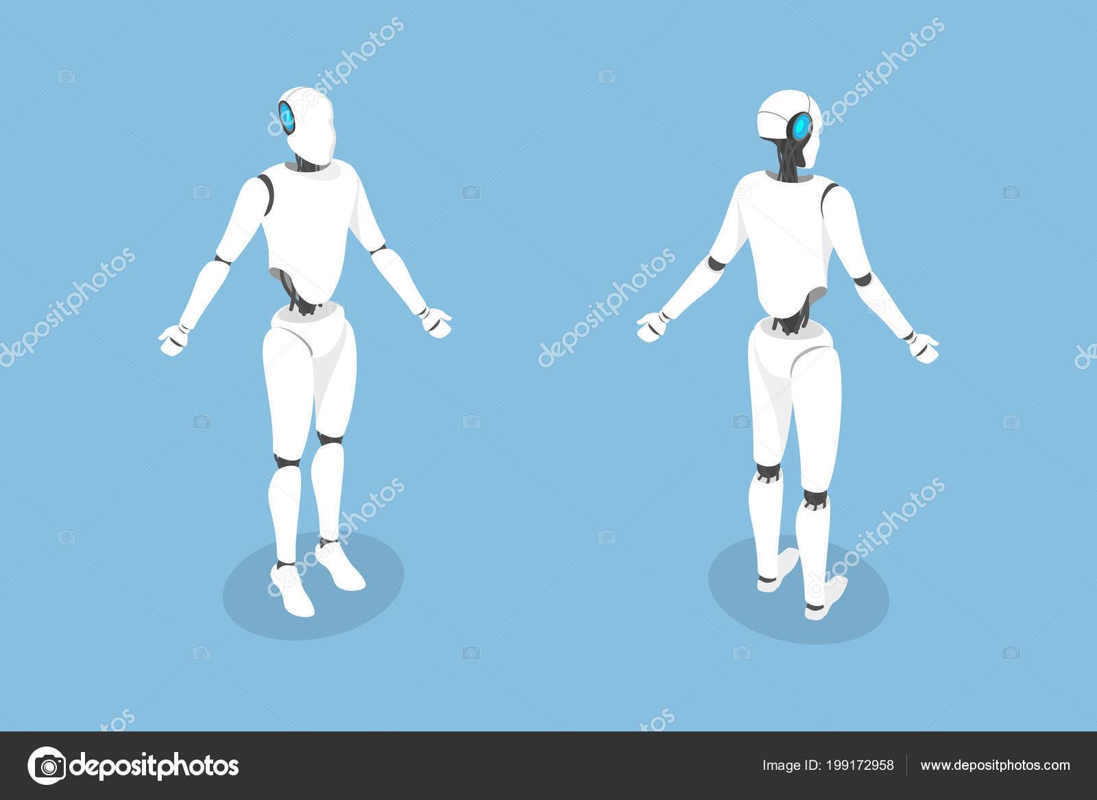 Cyborg flat isometric vector illustration. Stock Vector by ©tarik ...