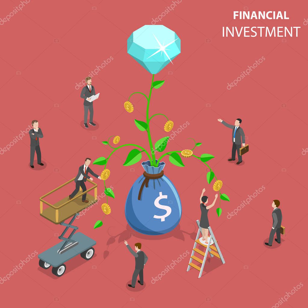 Ilustraci n del concepto de vector isom trico plano de inversi n financiera. 2024