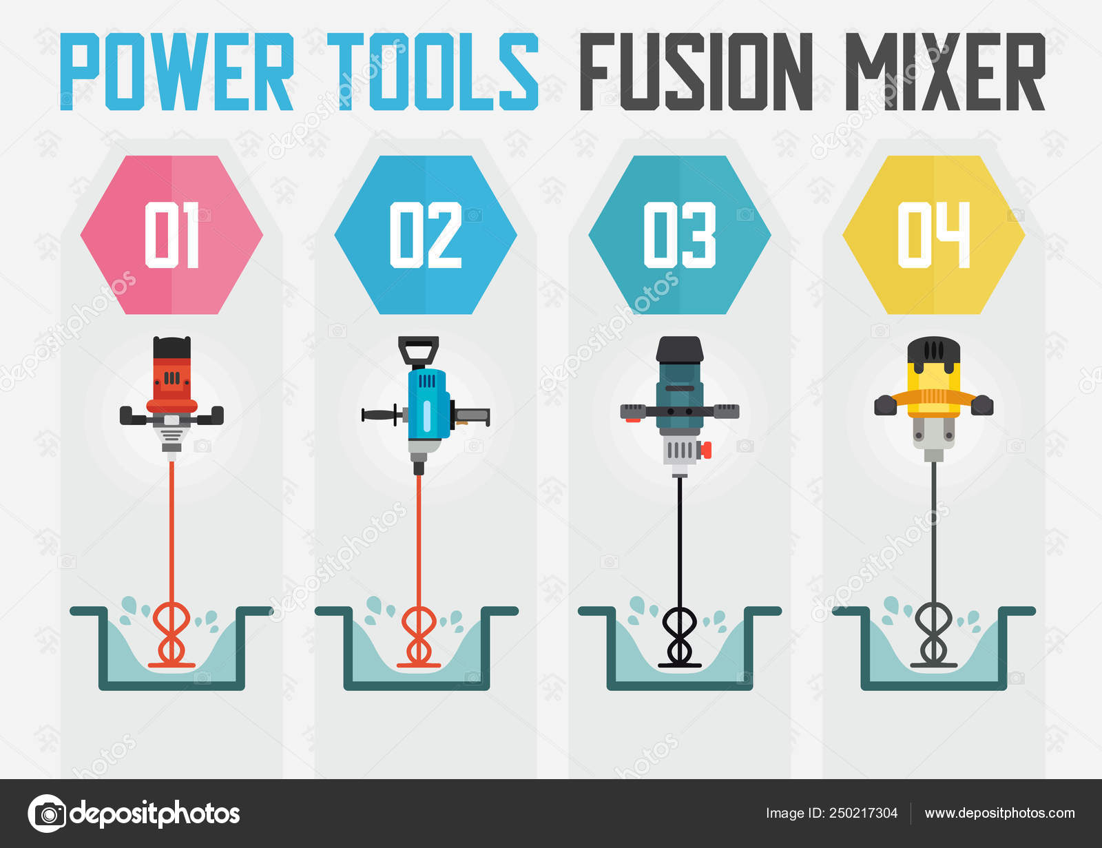 Industrial Fusion Mixers flat vector web banner Stock Vector Image by ...