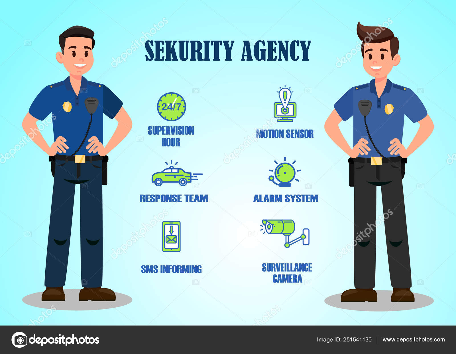 Security Agency Services Vector Banner Template Stock Vector Image by ...