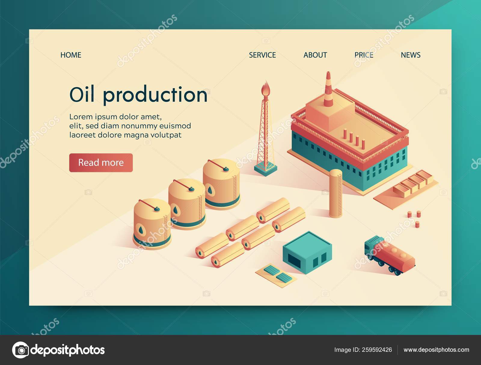 Vector Illustration is Written Oil Production. Stock Vector by ©unitone ...