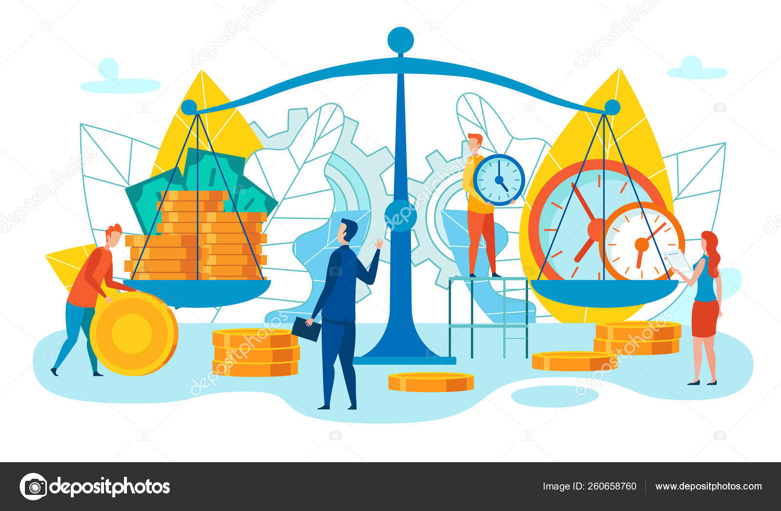 Vector de dibujos animados del equipo de fortalezas y debilidades ...