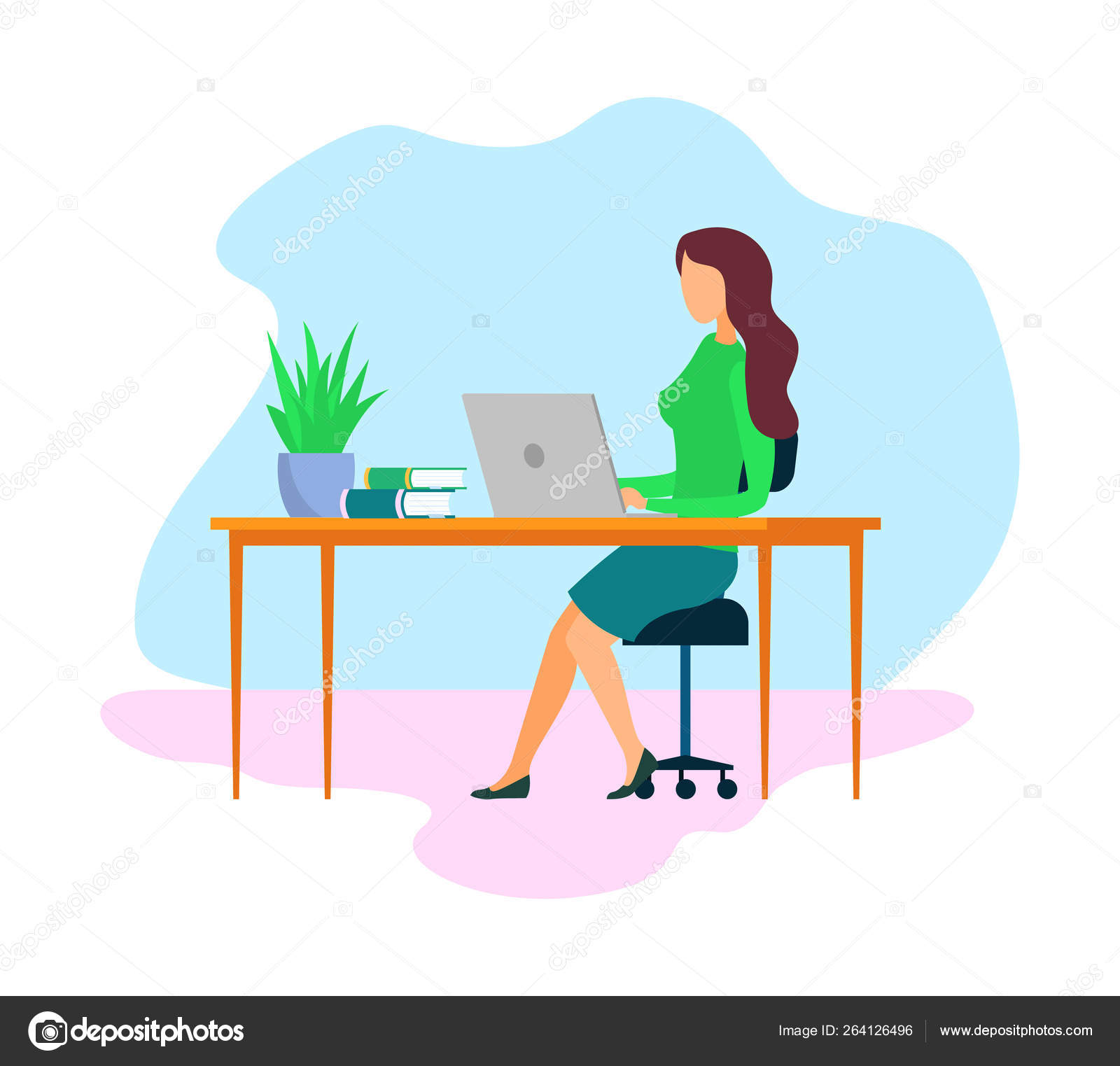 Female Manager Cartoon