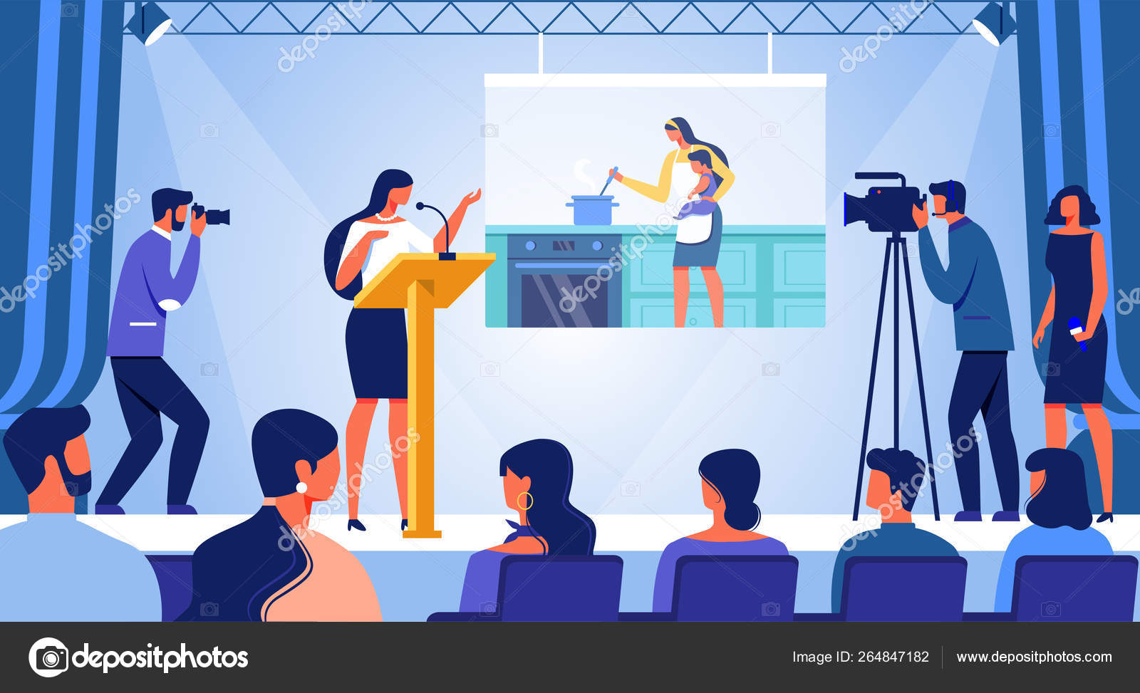 Stage Director Cartoon