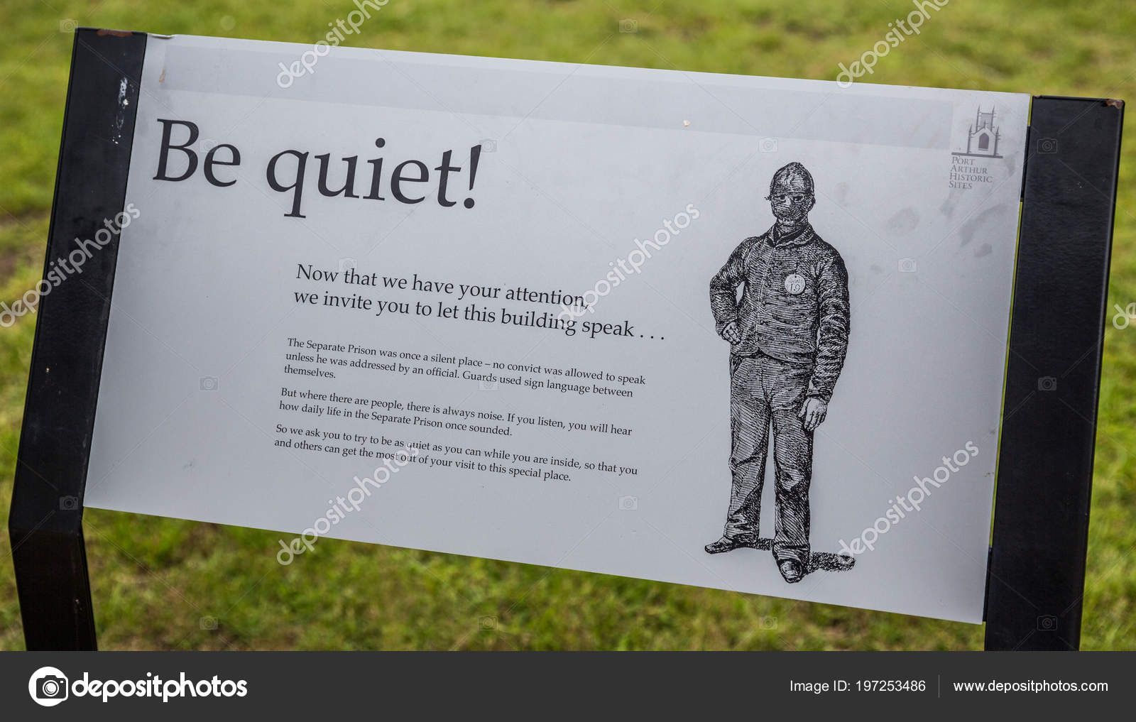 Signage Historic Port Arthur Former Penal Colony Museum Tasmania Stock ...