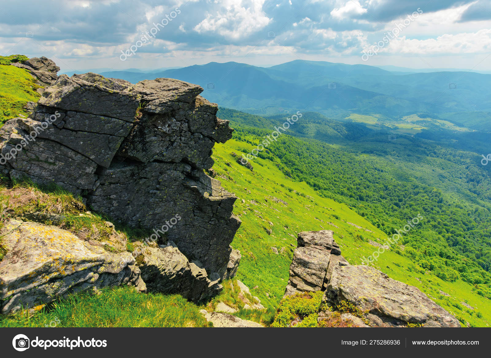 Rocky Grassy Landscape