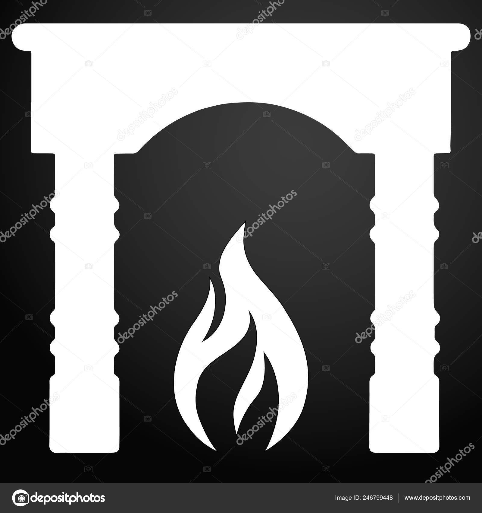 Fireplace Icon Vector Simple Icon Eps10 Vector — Stock Vector ...