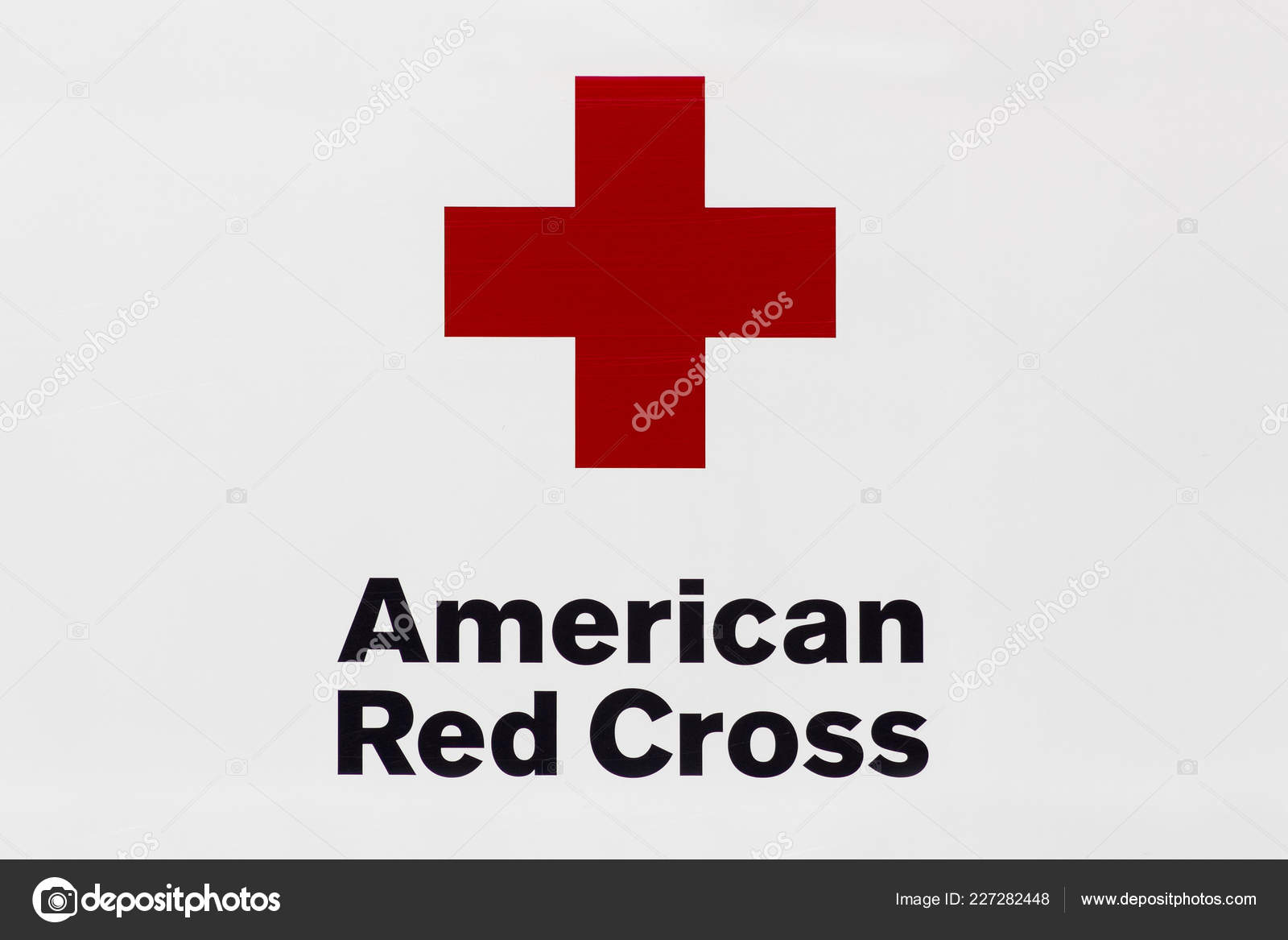 Hudson Usa May 2018 American Red Cross Logo American National — Stock ...