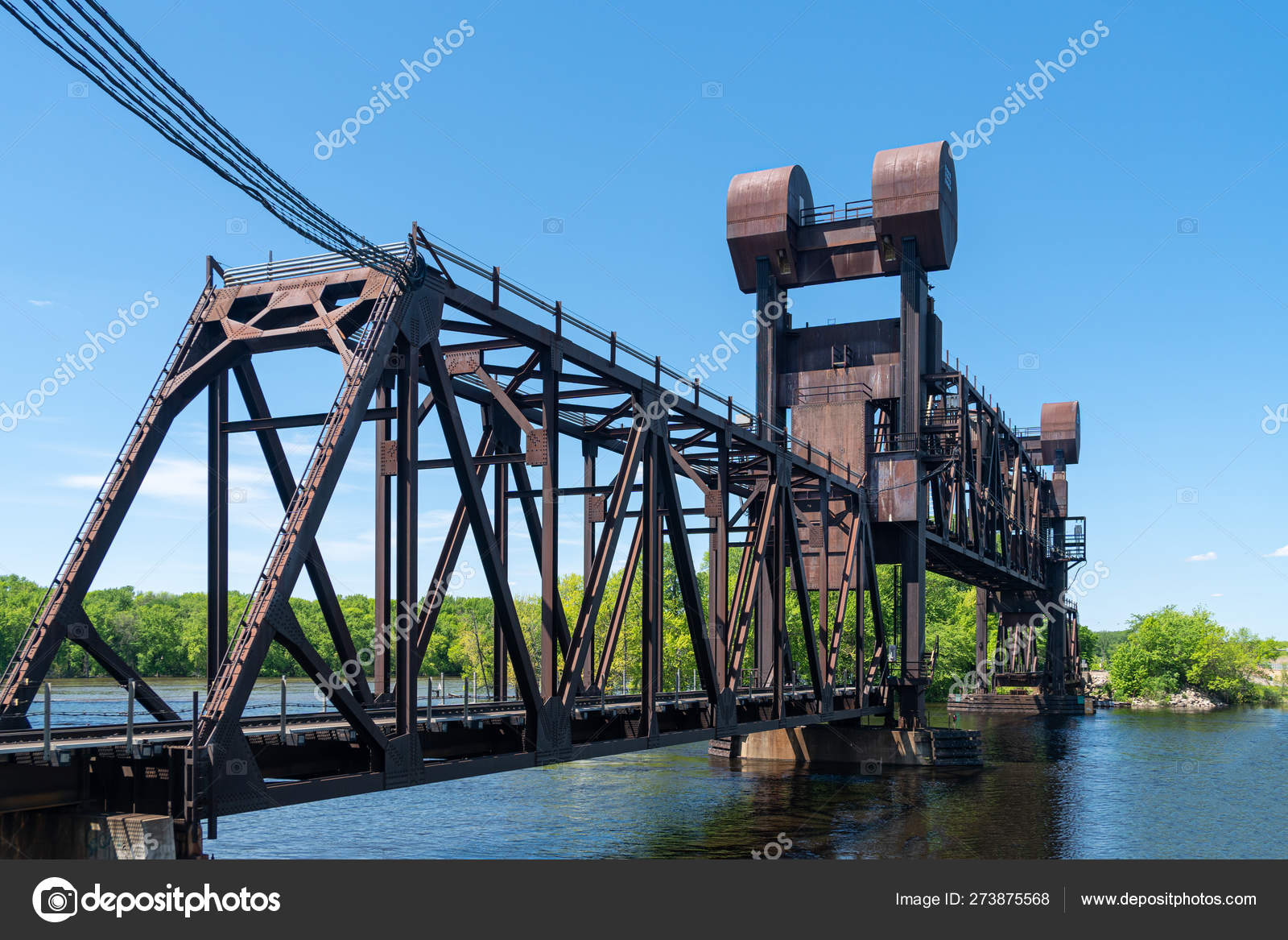 BNSF Railroad Saint Croix River Crossing Bridge — Stock Photo ...