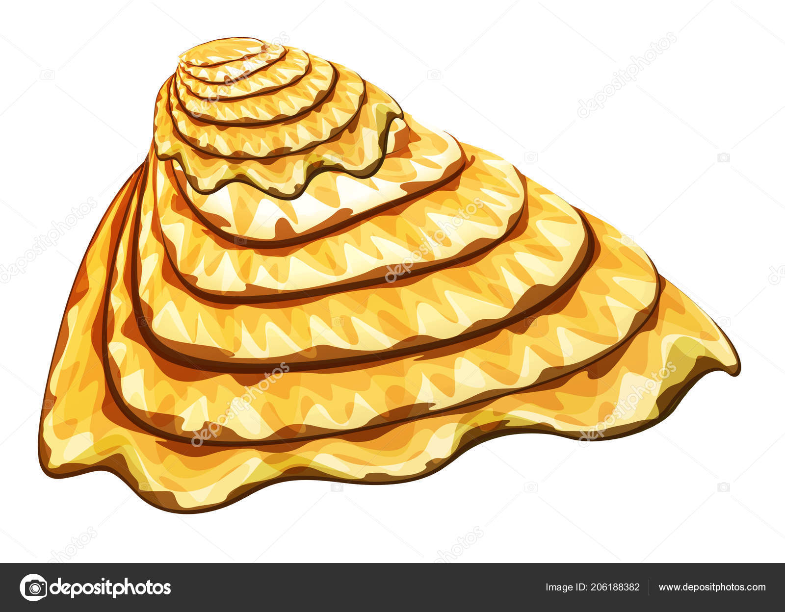 Cartoon Sea Shell White Background Illustration Children Stock Photo by ...