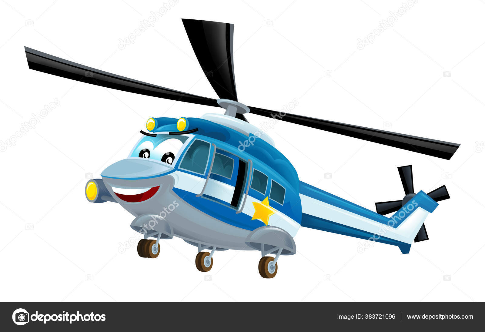 Police Helicopter Cartoon