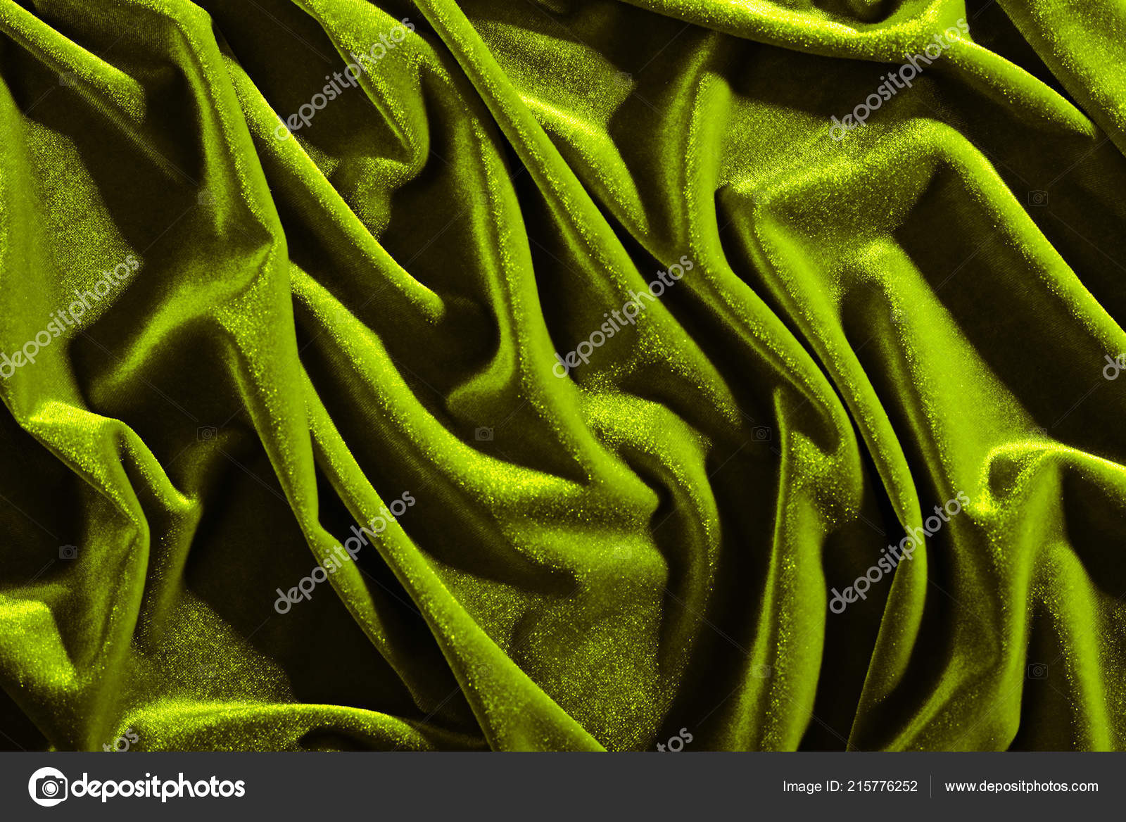 Olive Color Velvet Textile Background Texture Wrinkled Shadows Stock ...