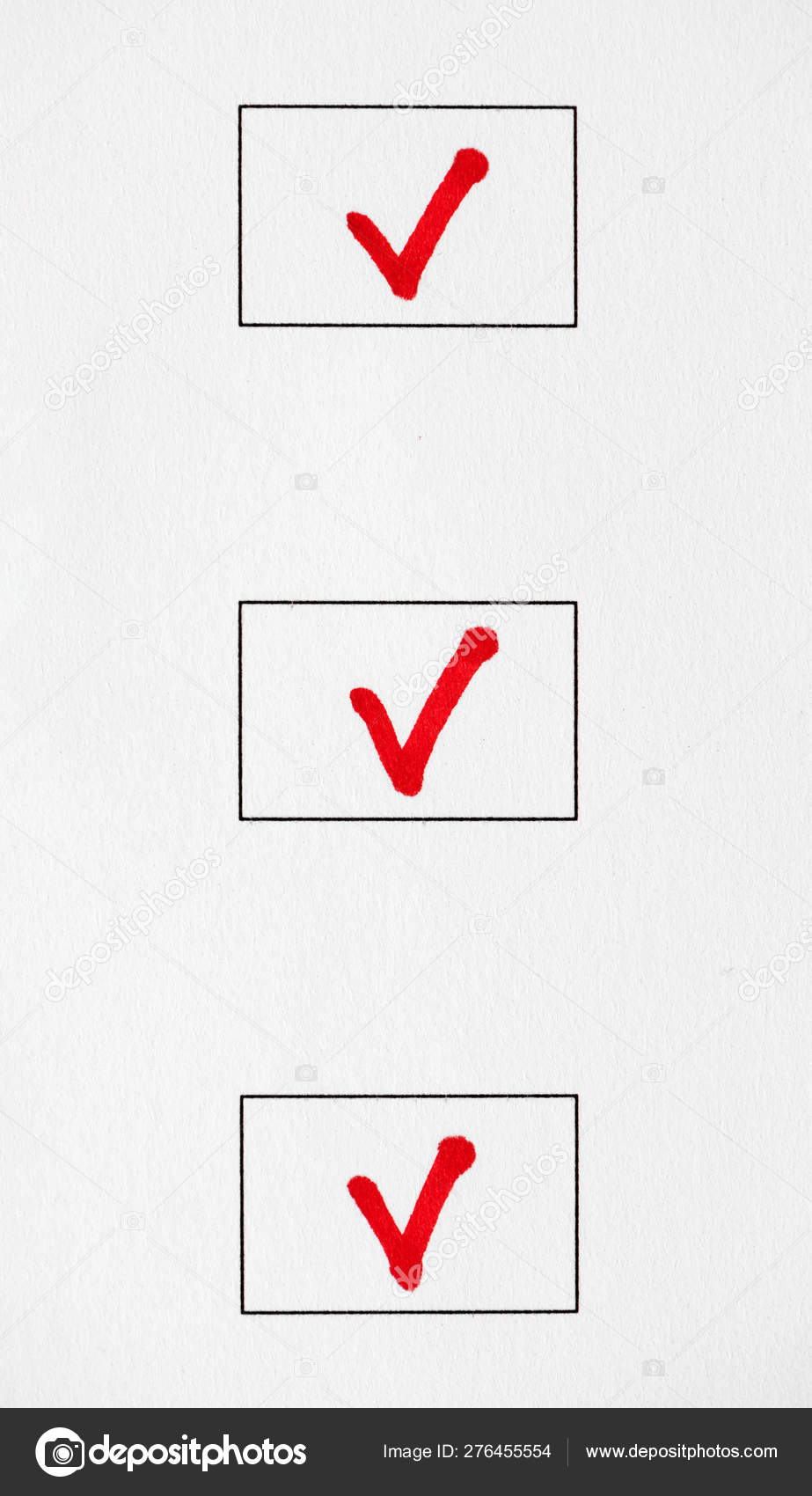 Red check mark drawn with marker on paper, macro photo ⬇ Stock Photo ...