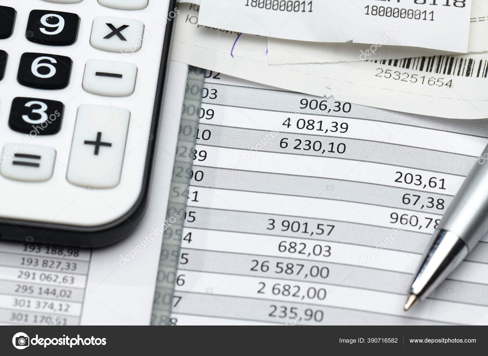 Cash Registers Purchase Receipt Calculator Financial Reports Analysis ...