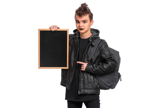 Punk goth-style teen boy Stock Photo by ©VaLiza 471884704