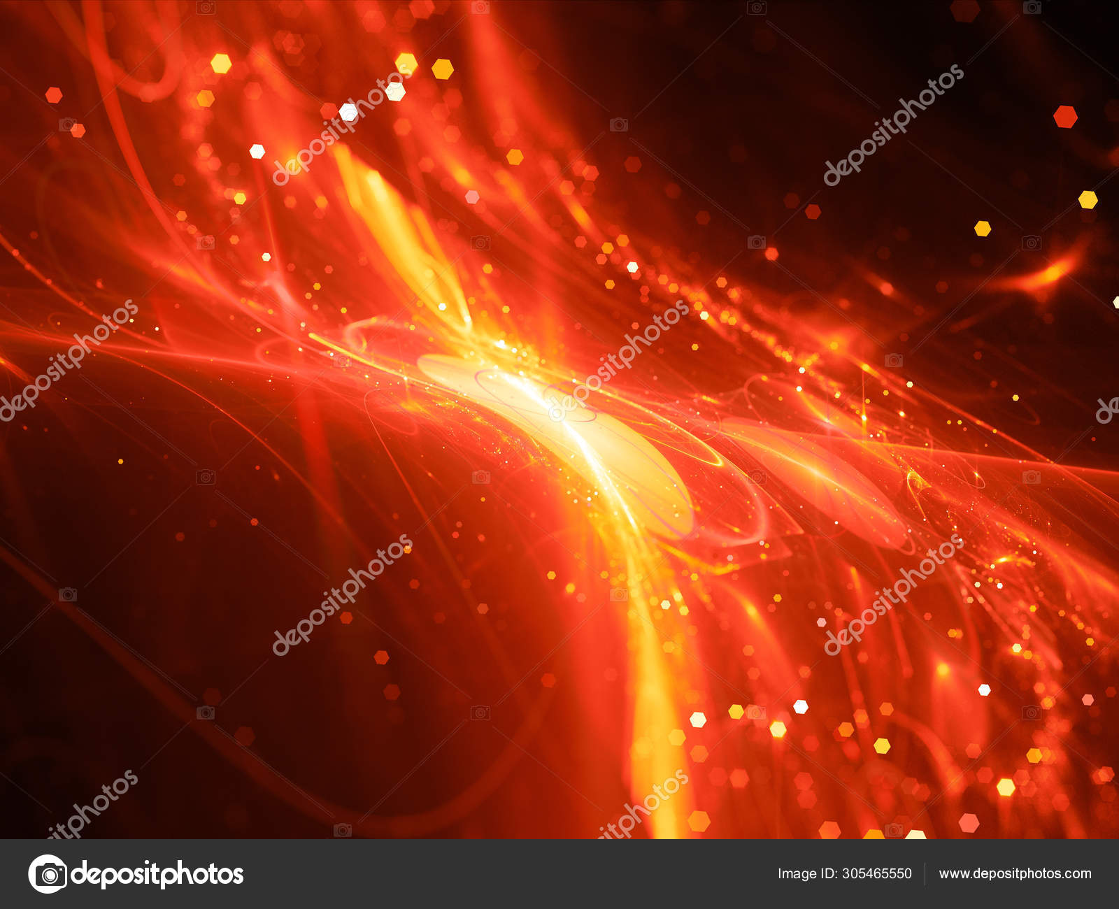 Fiery glowing new technology flow in space Stock Photo by ©sakkmesterke ...