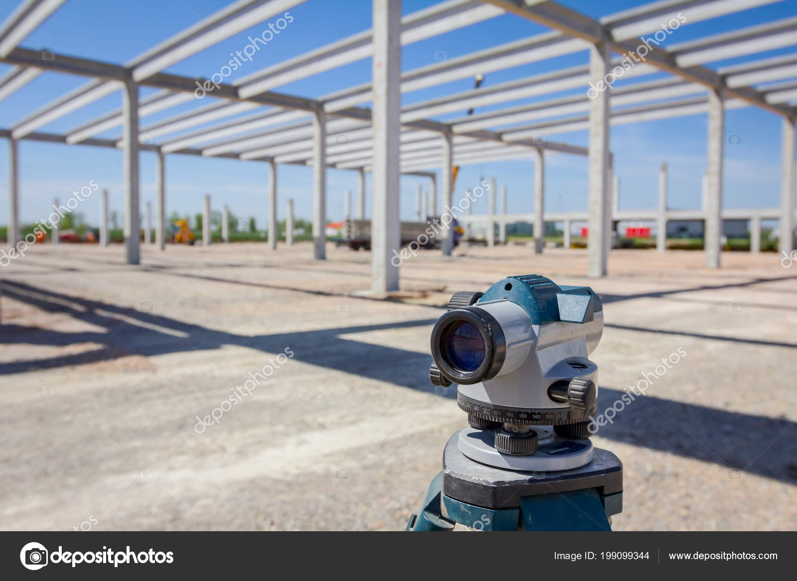Surveyor Instrument Measuring Level Construction Site Surveyors Ensure ...