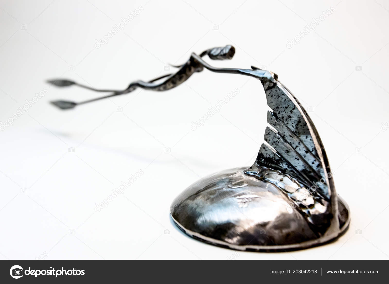 Paper Holder Figure Made Welded Black Metal Wire Swimmer Flippers ...