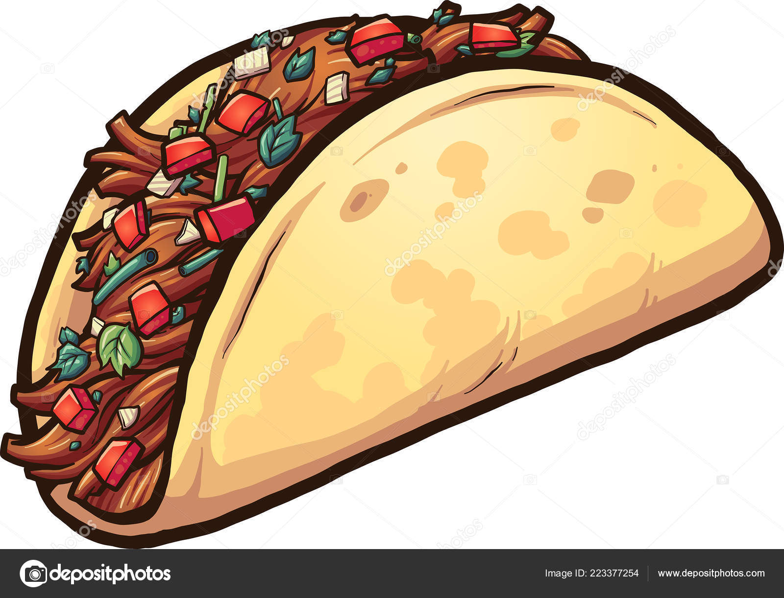 Mexican Cartoon Taco