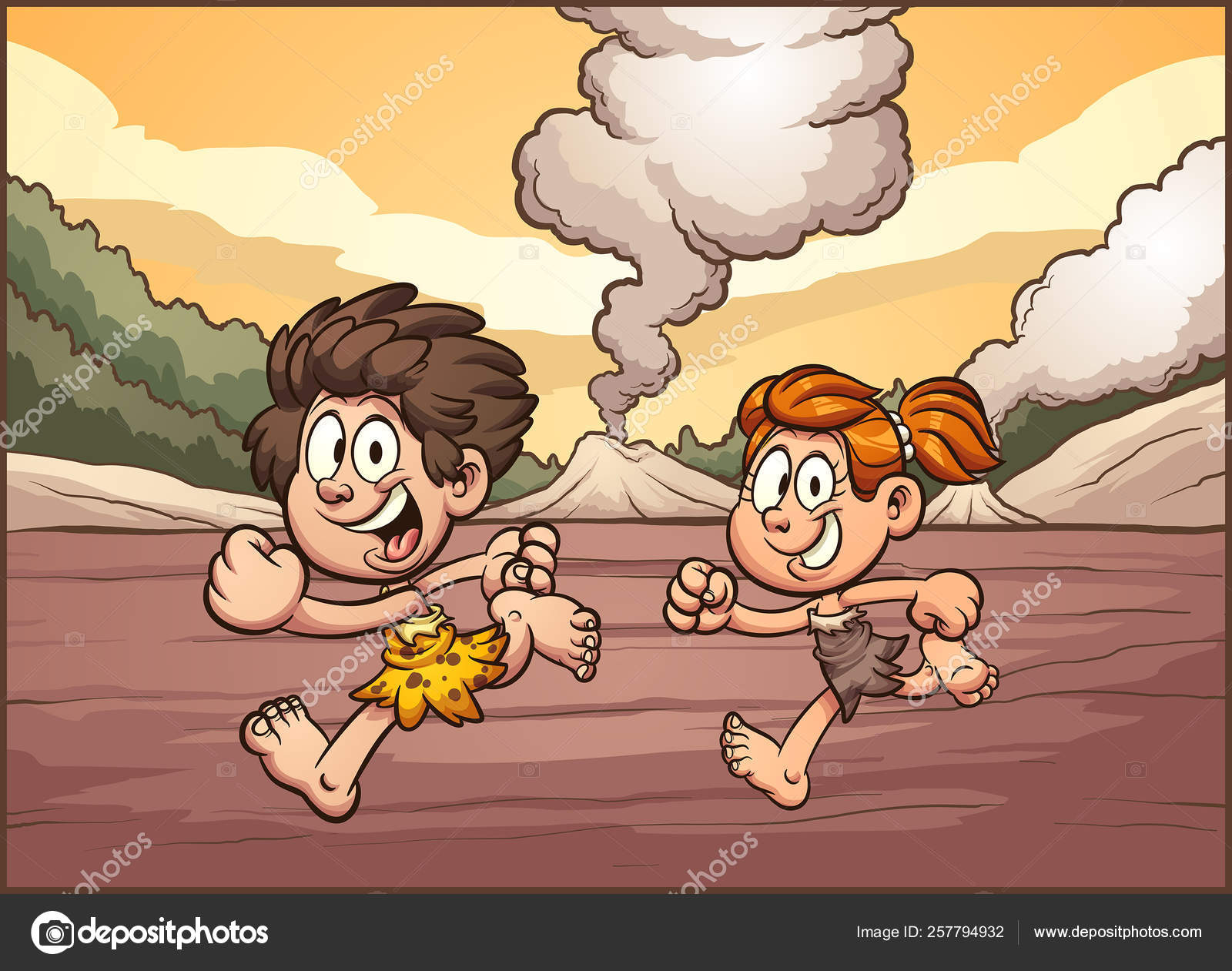 Cave children Stock Vector Image by ©memoangeles #257794932