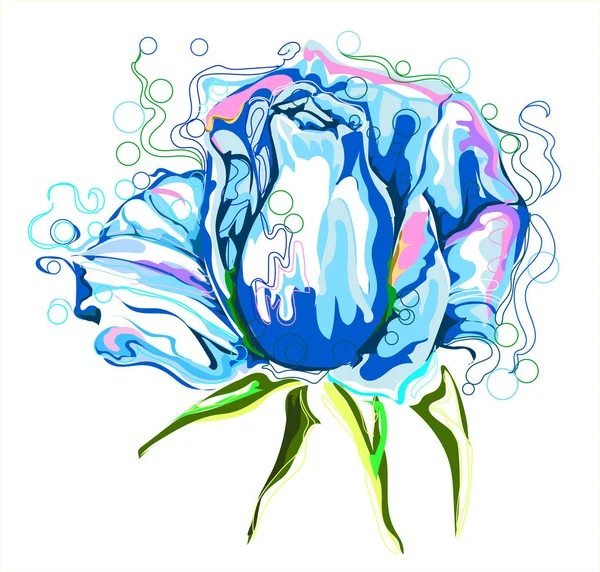 Rose Graphic Design Styles White Backgroun Stock Vector by ©amsure7 ...