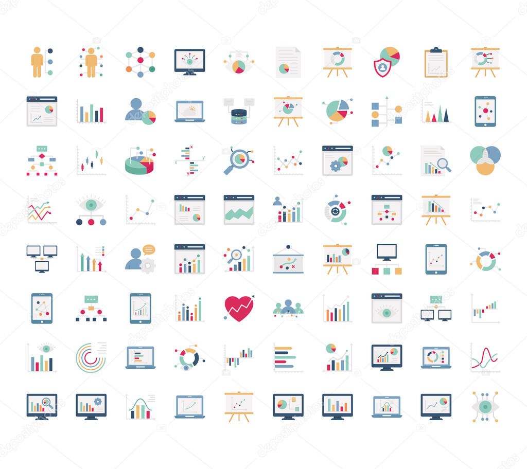 Icono de vector de estilo de visualización de datos que puede modificar ...