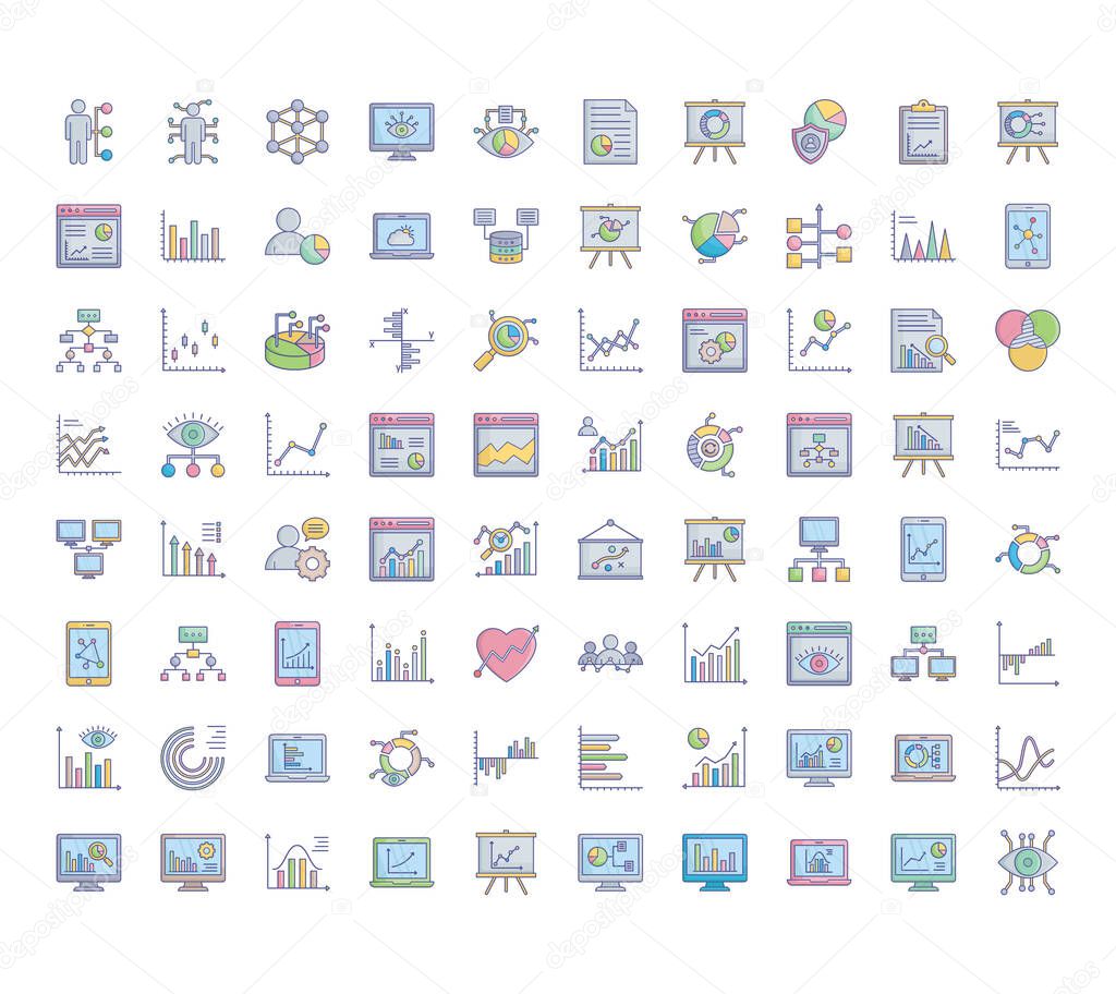Icono de vector de estilo de visualización de datos que puede modificar ...
