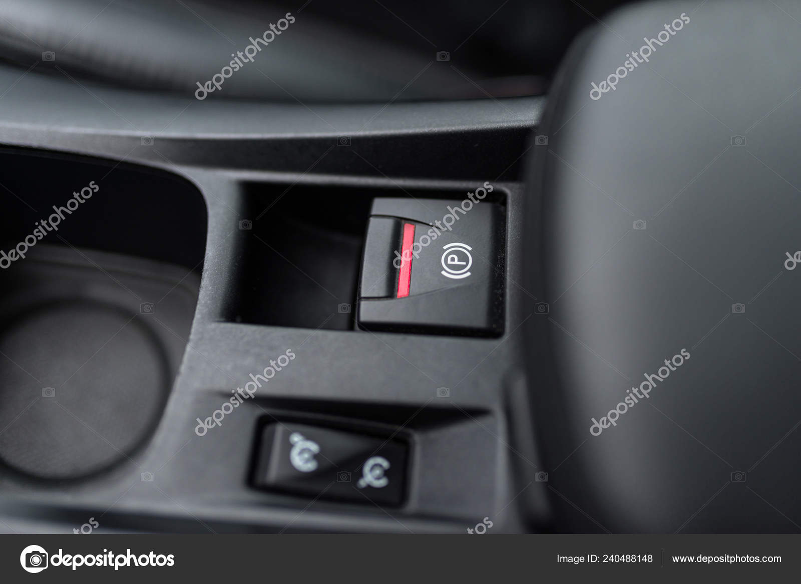 Black Interior Modern Car Switch Electrically Assisted Parking Brake ...