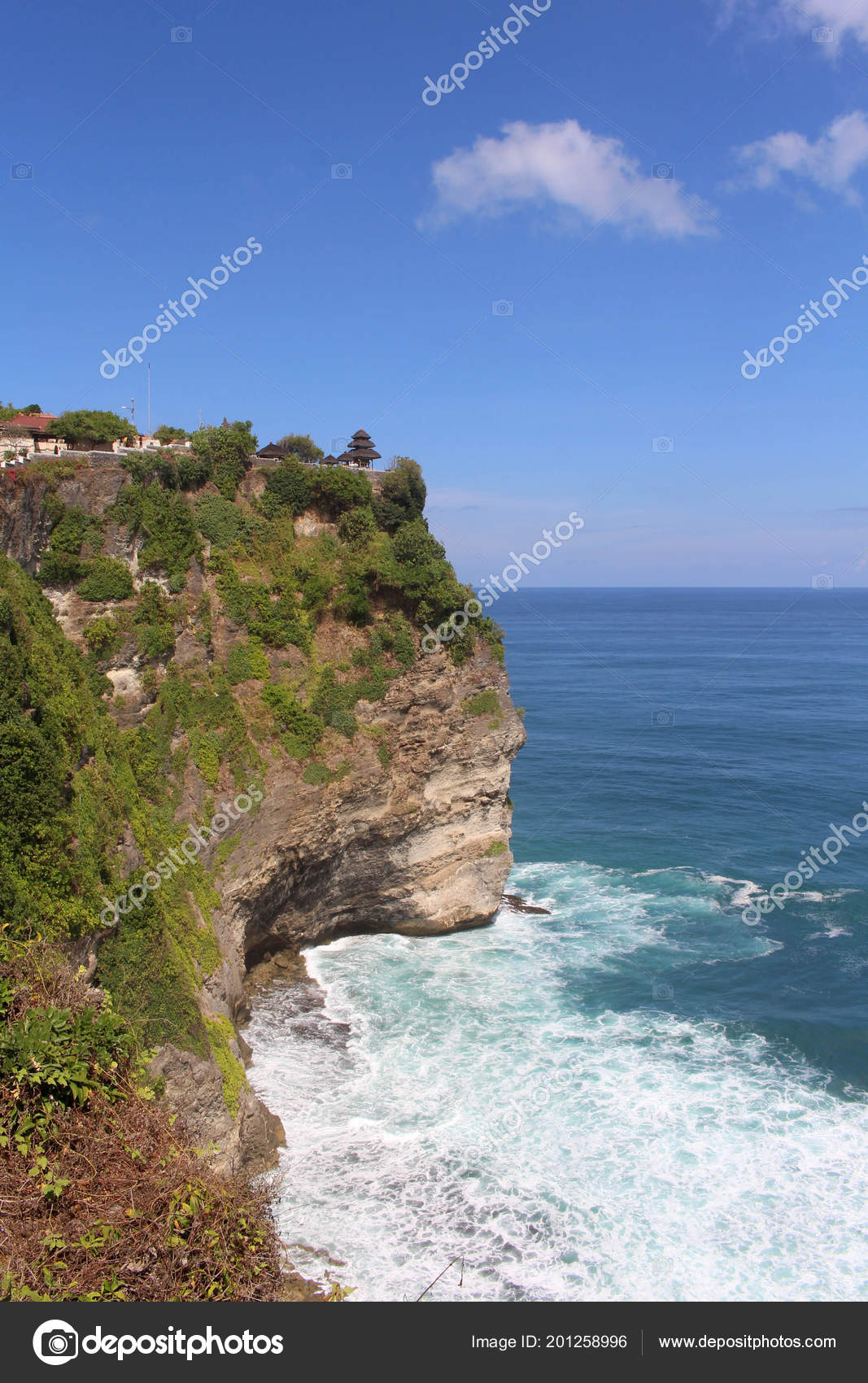 Exotic Temple Cliff Pura Luhur Uluwatu What Stunning View Taken – Stock ...