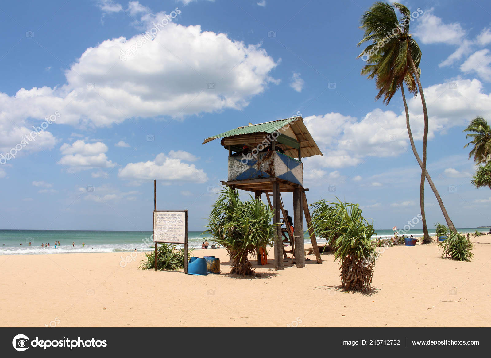 Lifeguard Shack Nilaveli Beach Trincomalee Taken Sri Lanka August 2018 ...