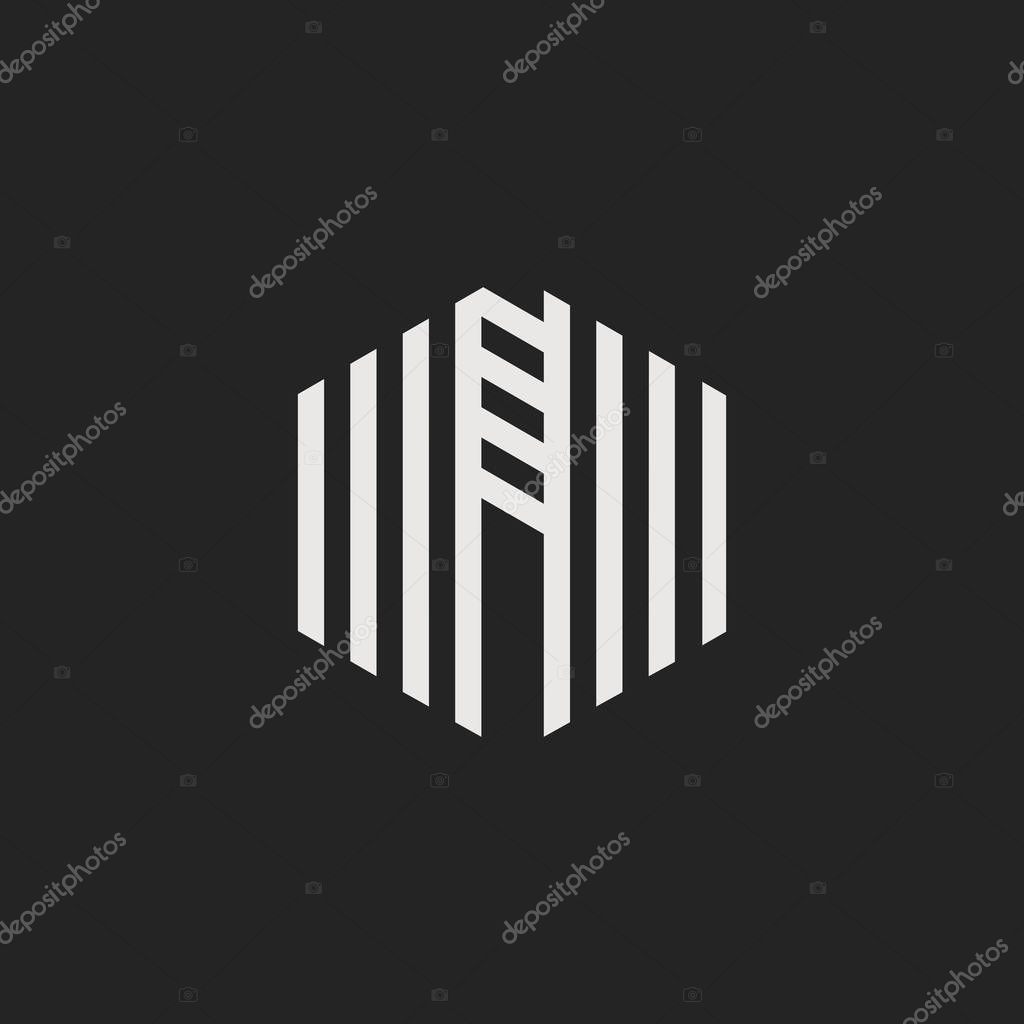 Logo moderno de vectores Letra N. N Diseño de letras Vector 2024