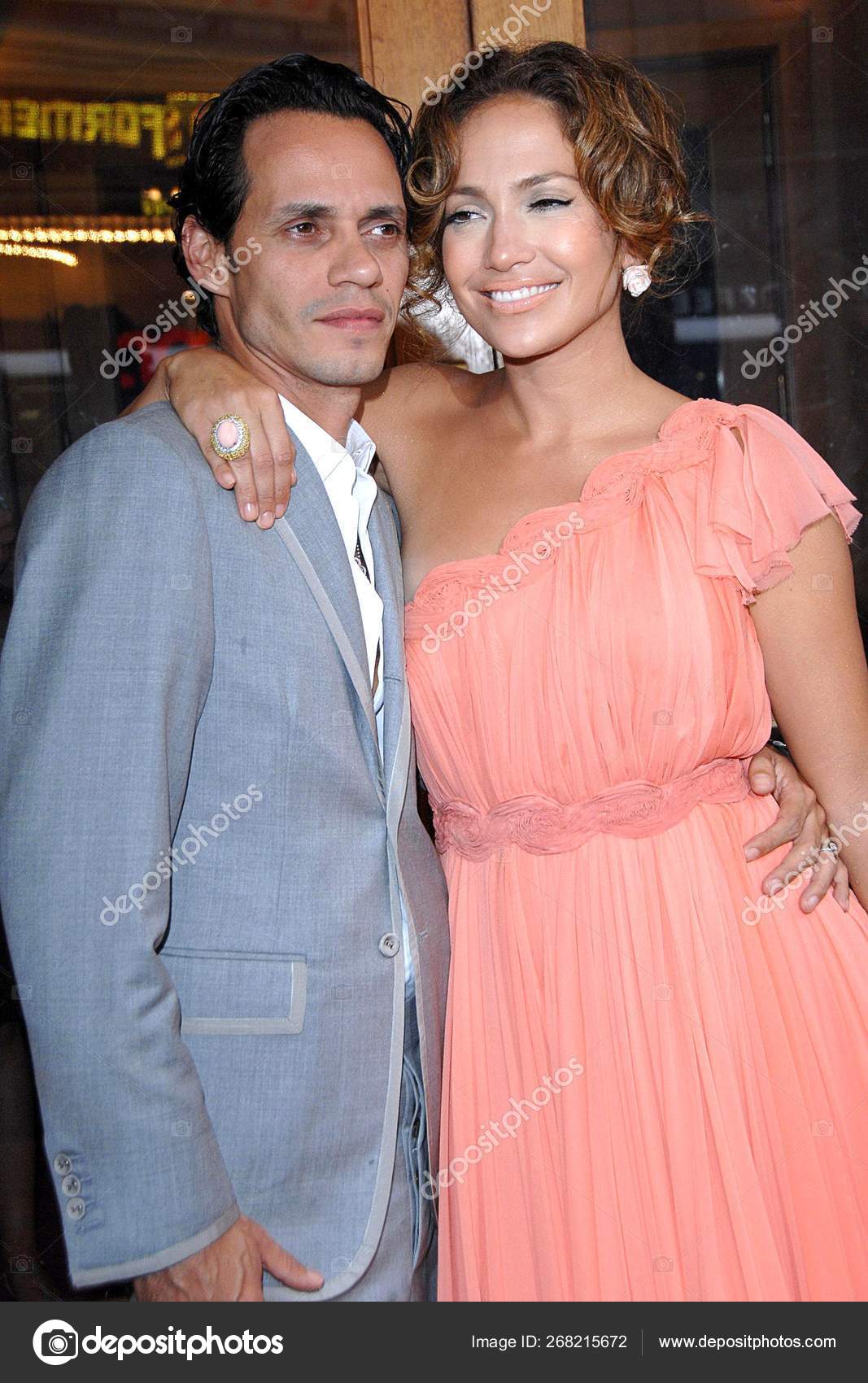 Marc Anthony Jennifer Lopez Arrivals New York Premiere Cantante Amc ...