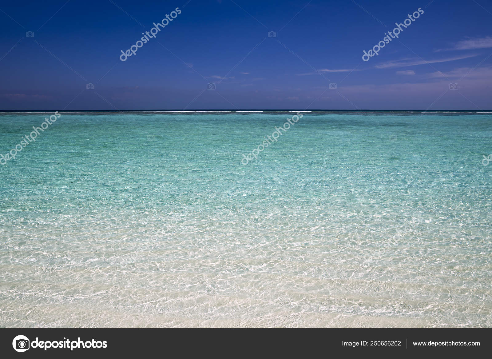 Tropical Islands Atolls Pure Turquoise Waters Ocean White Coral Sand ...