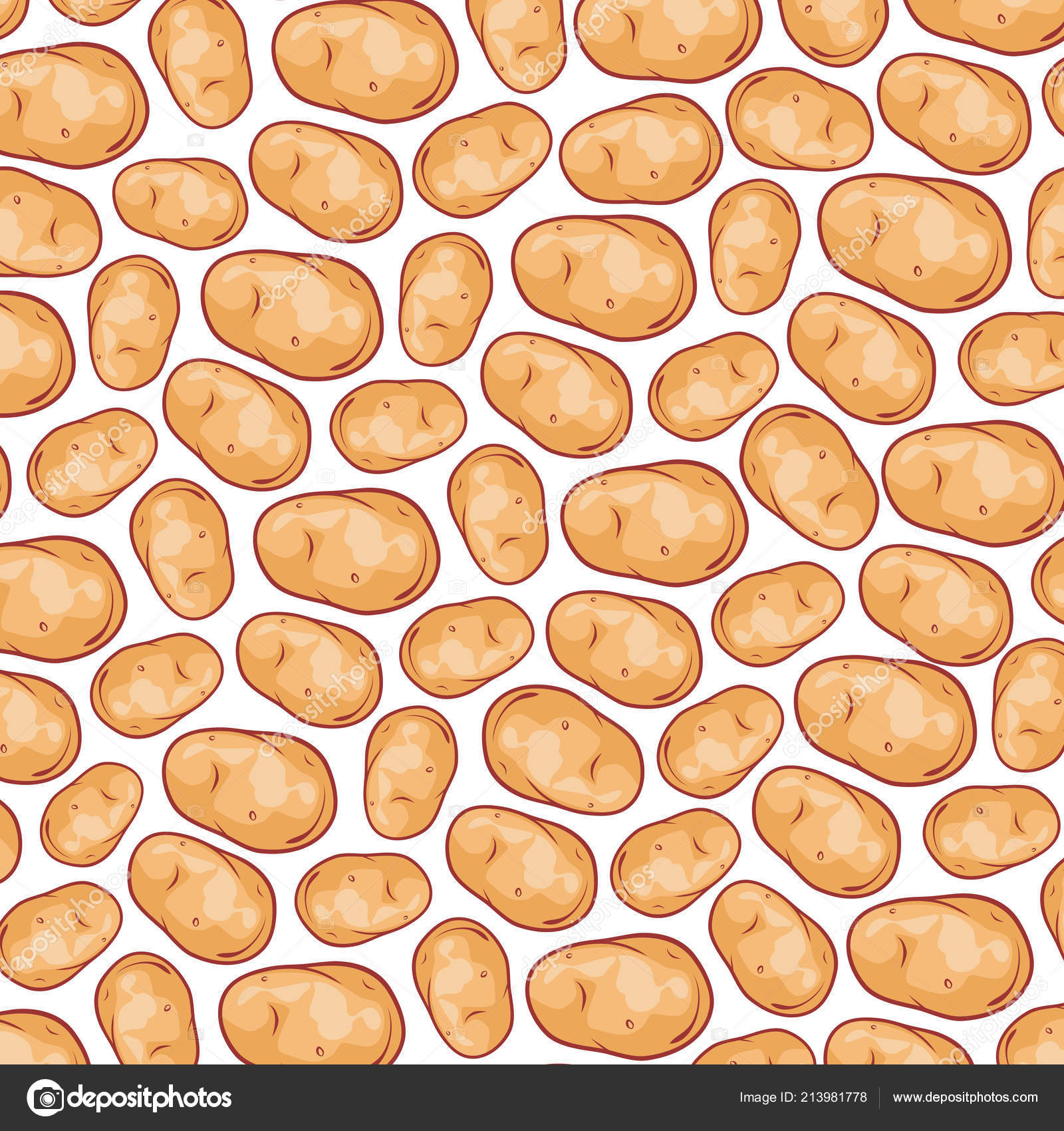 Background Pattern Potatoes Stock Vector by ©Tribaliumivanka 213981778