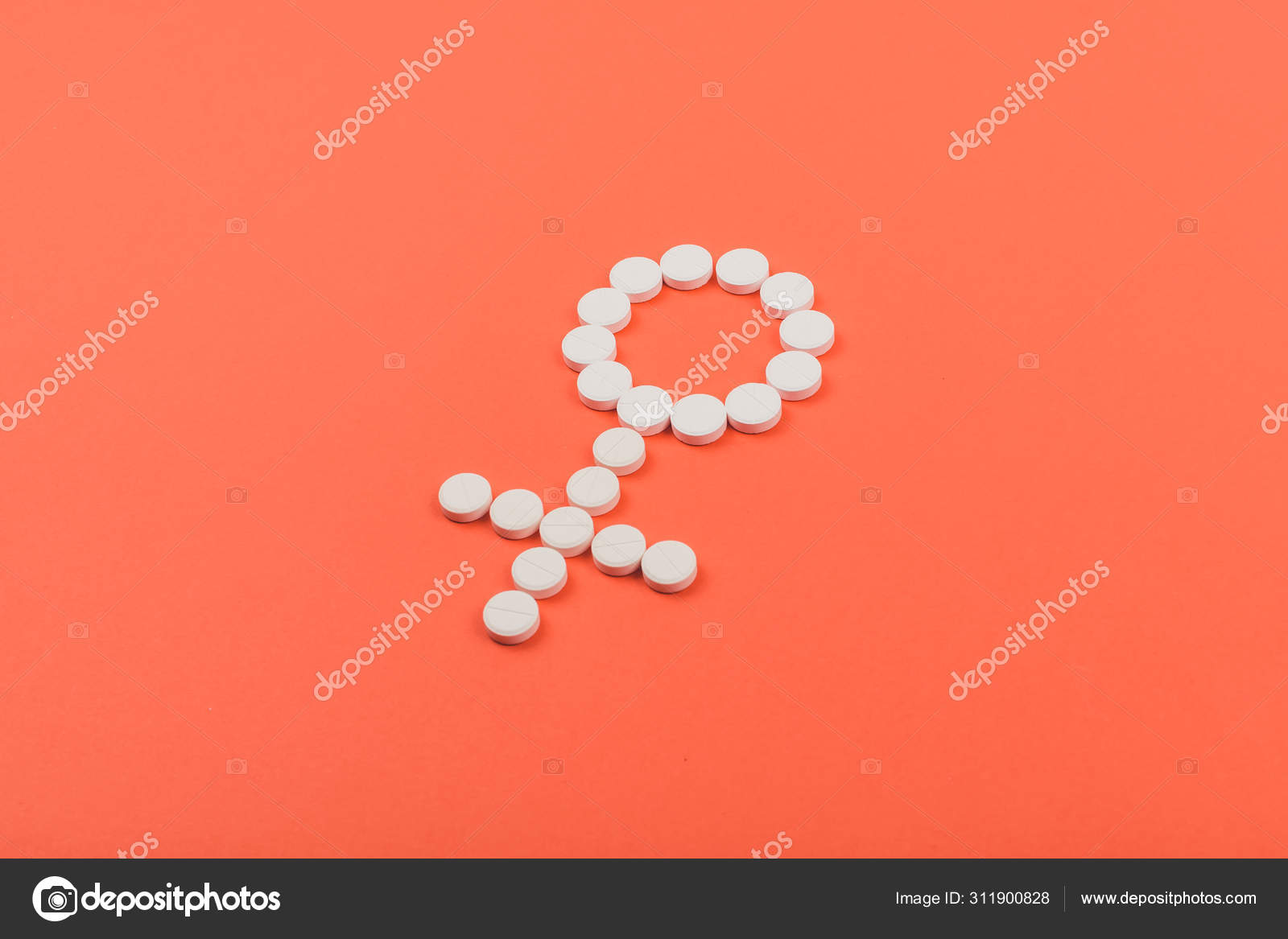 Birth Control Pills, Oral Contraceptive, Hormonal Method. White — Stock ...