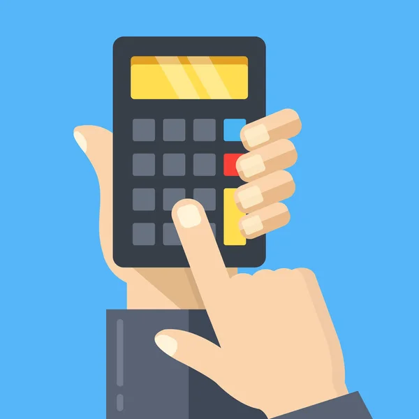 Hand and calculator graphic Stock Vector Image by ©yupiramos #93277988