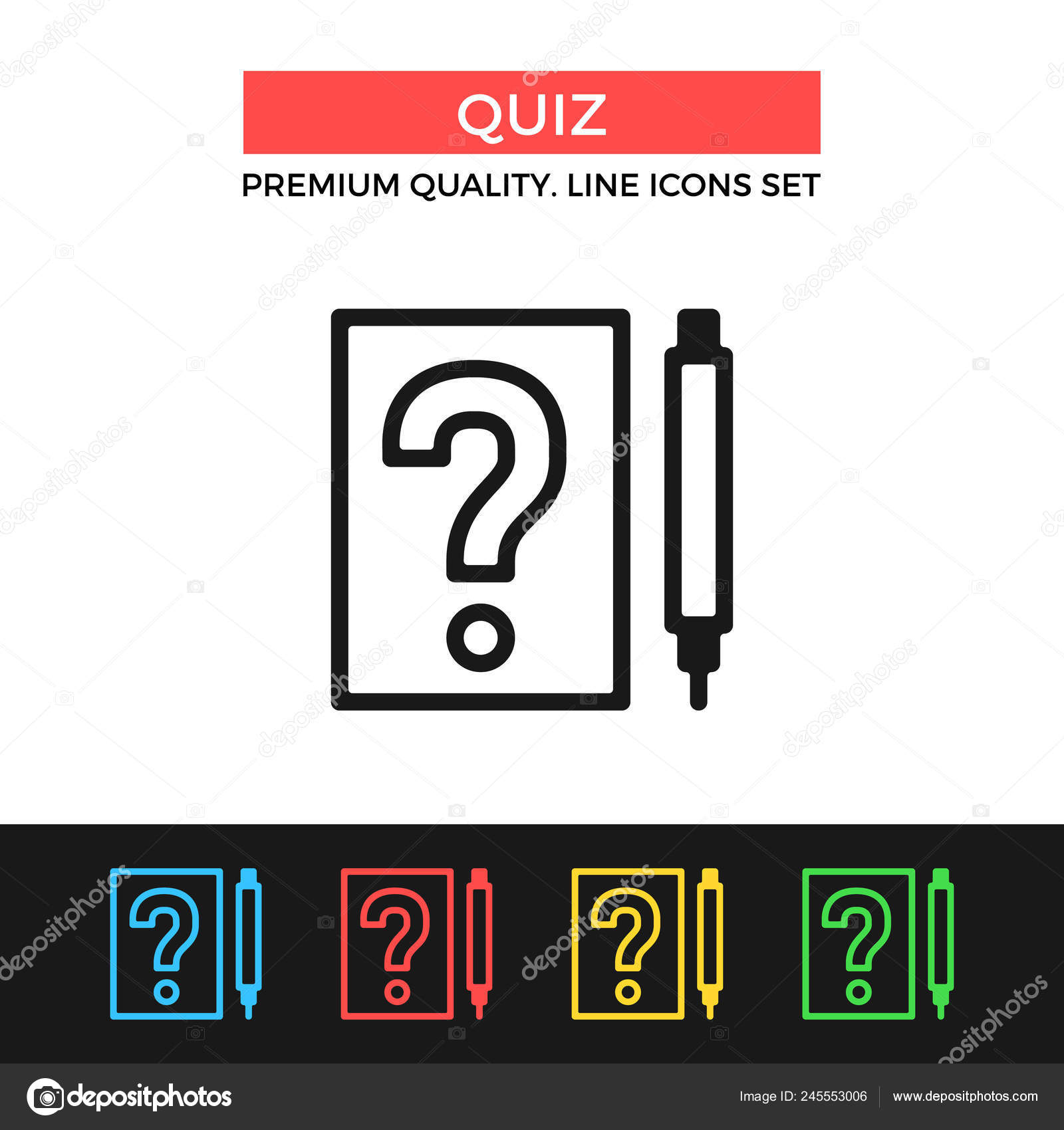 Ícone Teste Vetorial Questionário Teste Conceitos Exame Design Gráfico ...